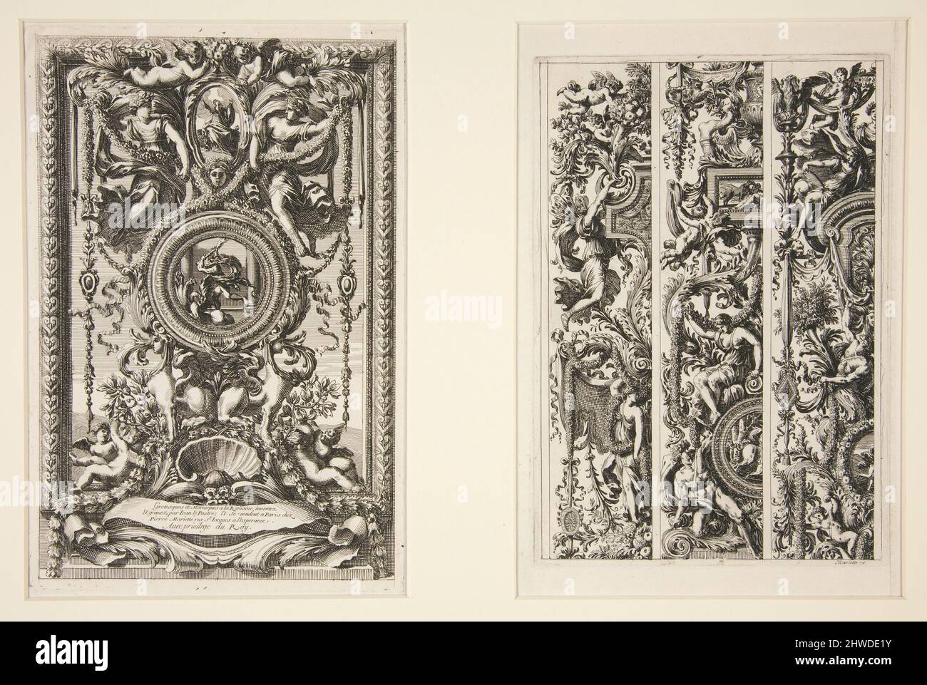 Grotesques et Moresques a la Romaine (6). Artist: Jean Le Pautre ...