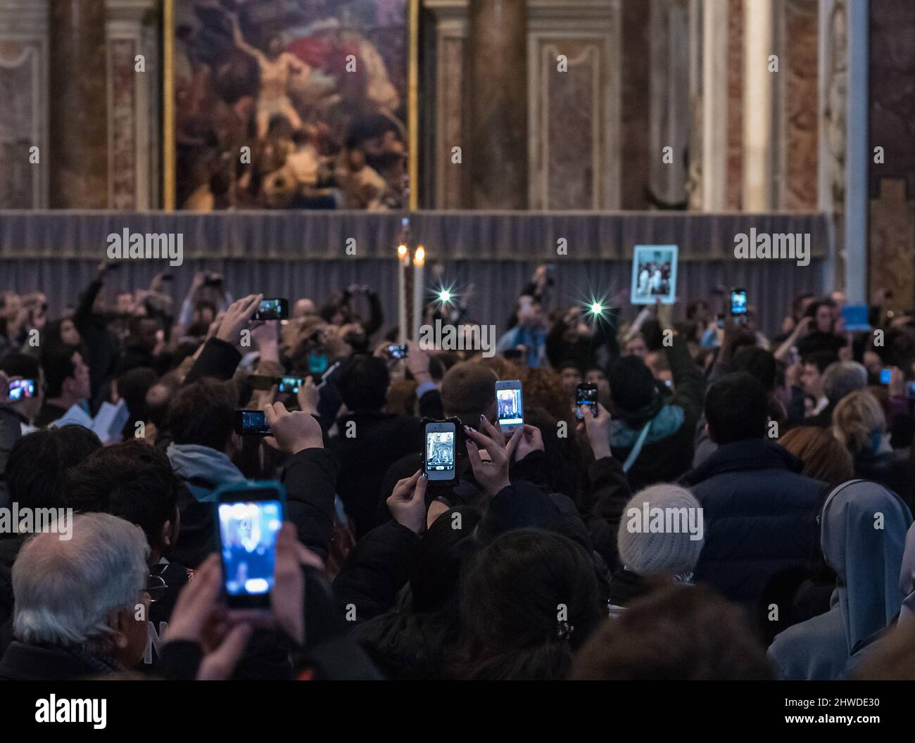 Vatican City, Vatican 13/02/2013: Mass for Ash Wednesday, opening Lent ...