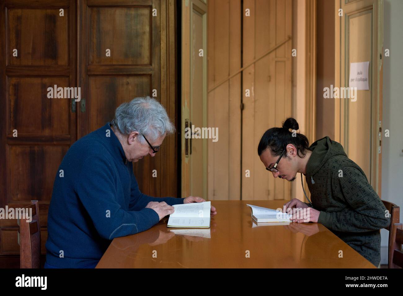 Desio, Milan, Italy 27/03/2012: Villa "Gospel and Zen", Father Luciano ...