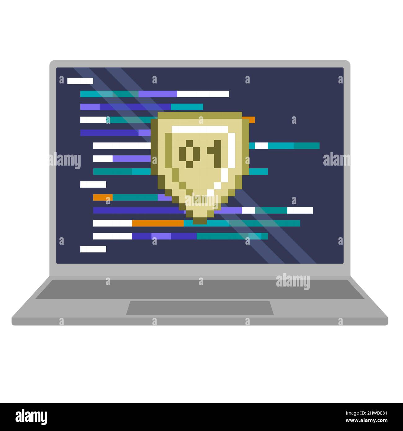 IT shield vector illustration. Information technology defense ...