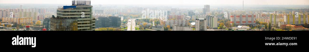 Image of european city Bratislava with view of blocks of flats ...