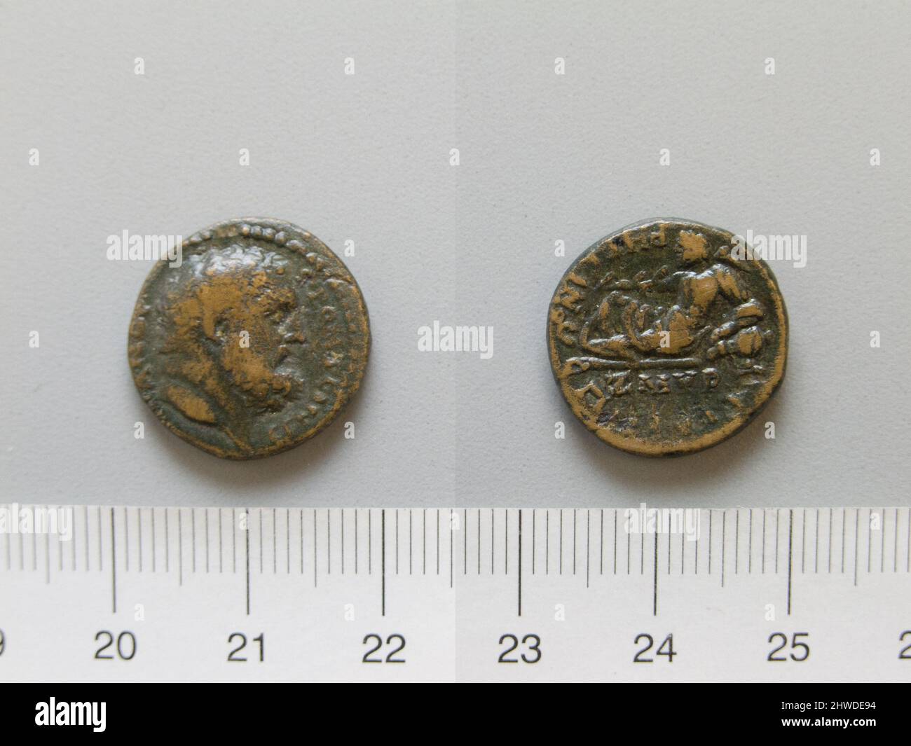 Coin of Domitian, Emperor of Rome from Smyrna. Ruler: Domitian, Emperor ...