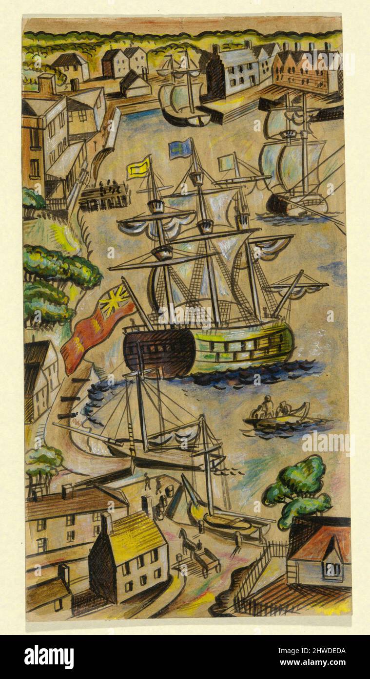 New Amsterdam. Artist: Reginald Marsh, American, 1898–1954, B.A. 1920 ...