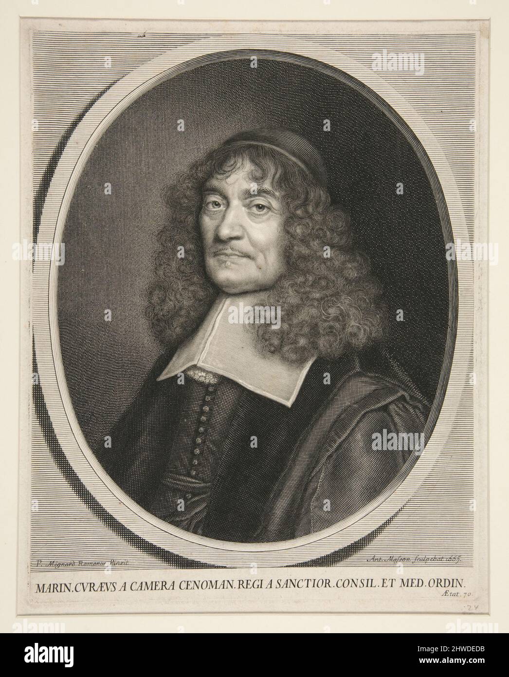 Marin Cureau de la Chambre. Engraver: Antoine Masson, French, 1636 ...