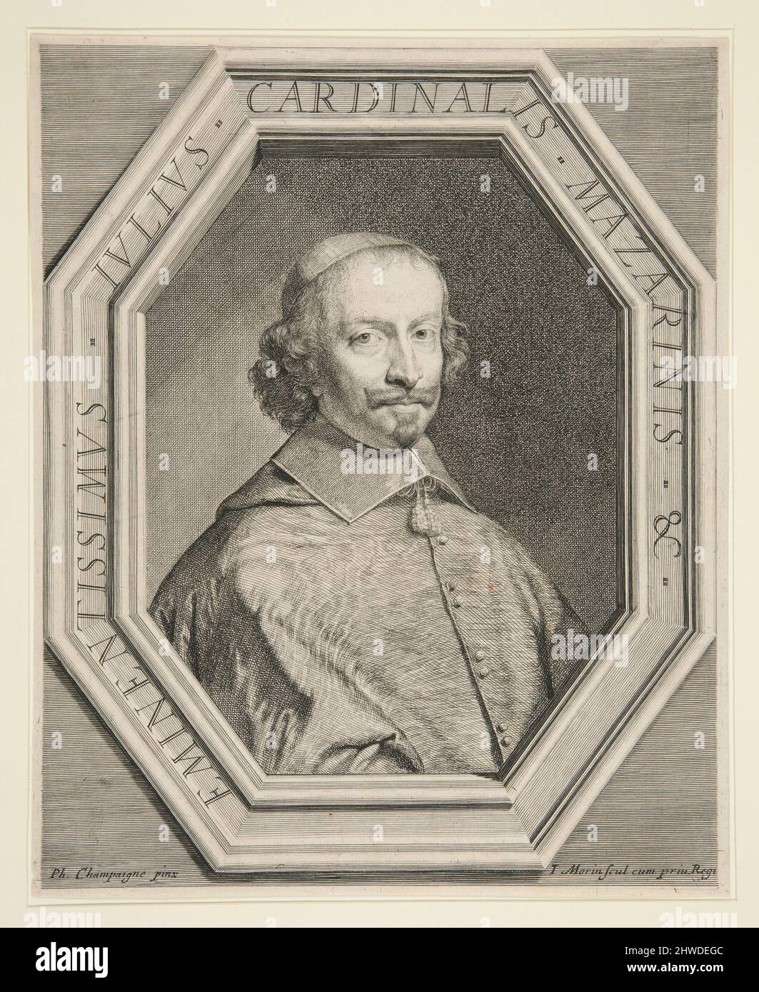 Le Cardinal Mazarin. Artist: Jean Morin, French, ca. 1605–1650 Stock ...
