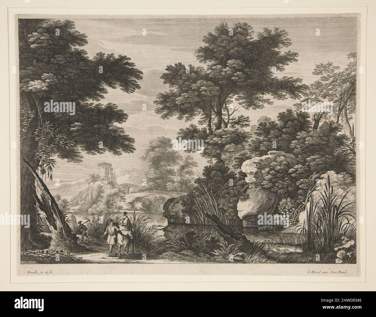 Landscape with the Flight into Egypt. Artist: Gabriel Perelle, French ...
