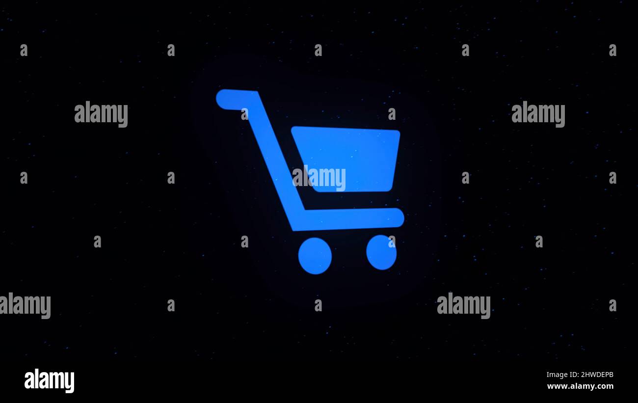 Animation shopping cart icon. Animation. Shopping cart icon for online ...