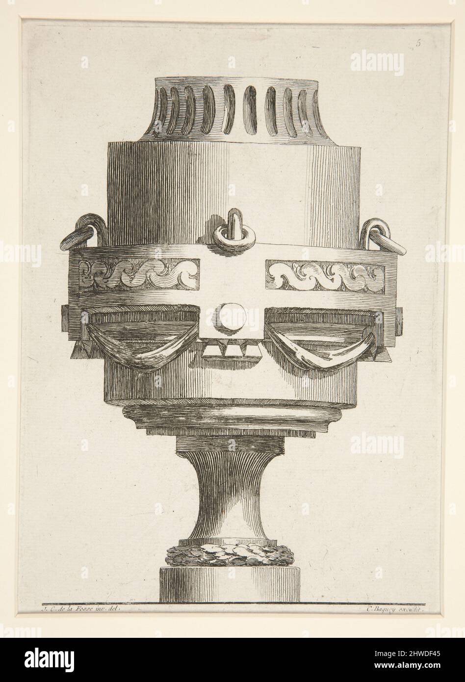 Two sheets from Vases Antiques. Artist: Jean-Charles De la Fosse ...
