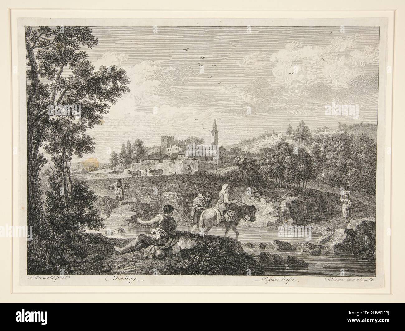 Fording. Artist: François Vivarès, French, 1709–1780After: Francesco ...