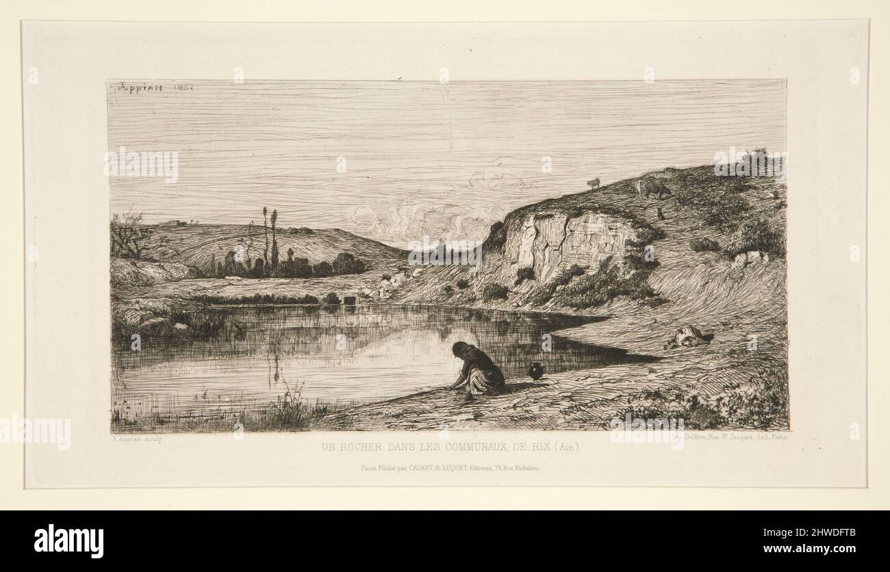 Un rocher dans les communaux de Rix (Ain). Artist: Adolphe Appian ...
