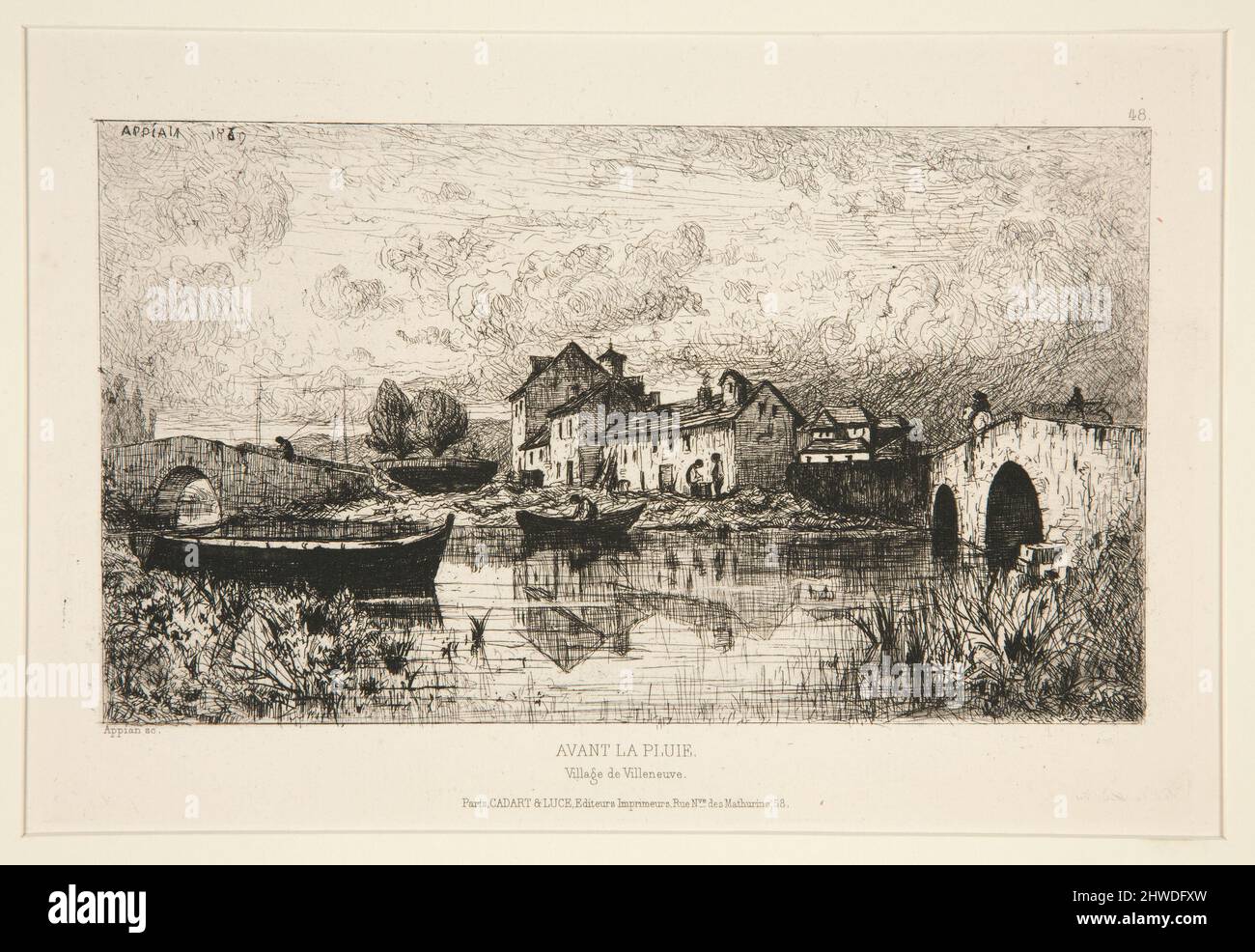 Avant la Pluie. Artist: Adolphe Appian, French, 1819–1898 Stock Photo ...