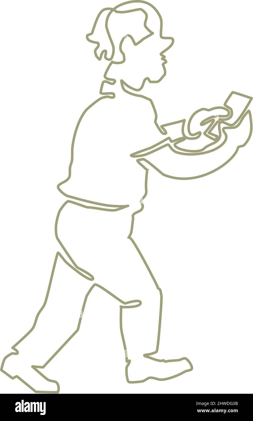 Male senior on phone Stock Vector Images - Alamy