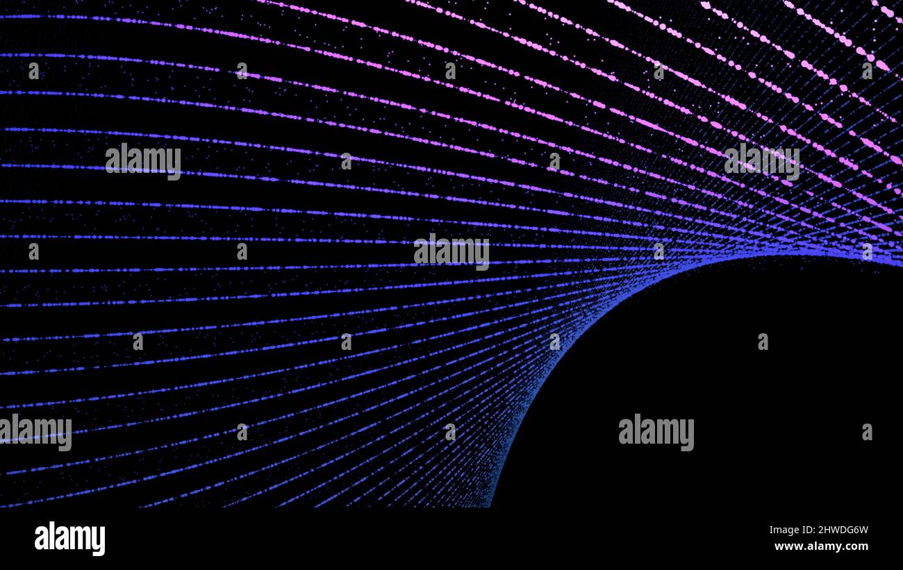 Abstract Lighting moving color line. Animation. Technology network ...