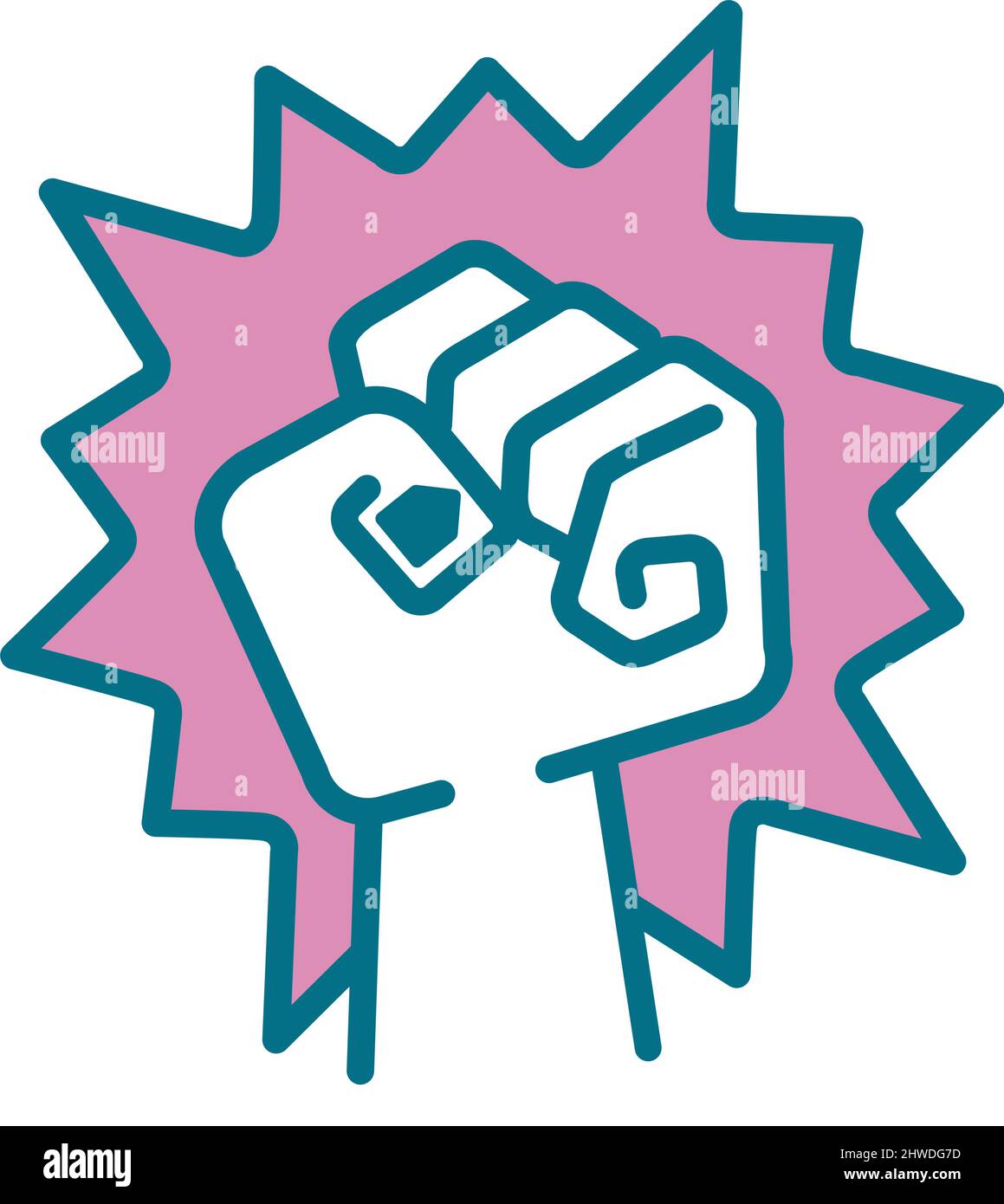power fist in pink starburst Stock Vector Image & Art - Alamy