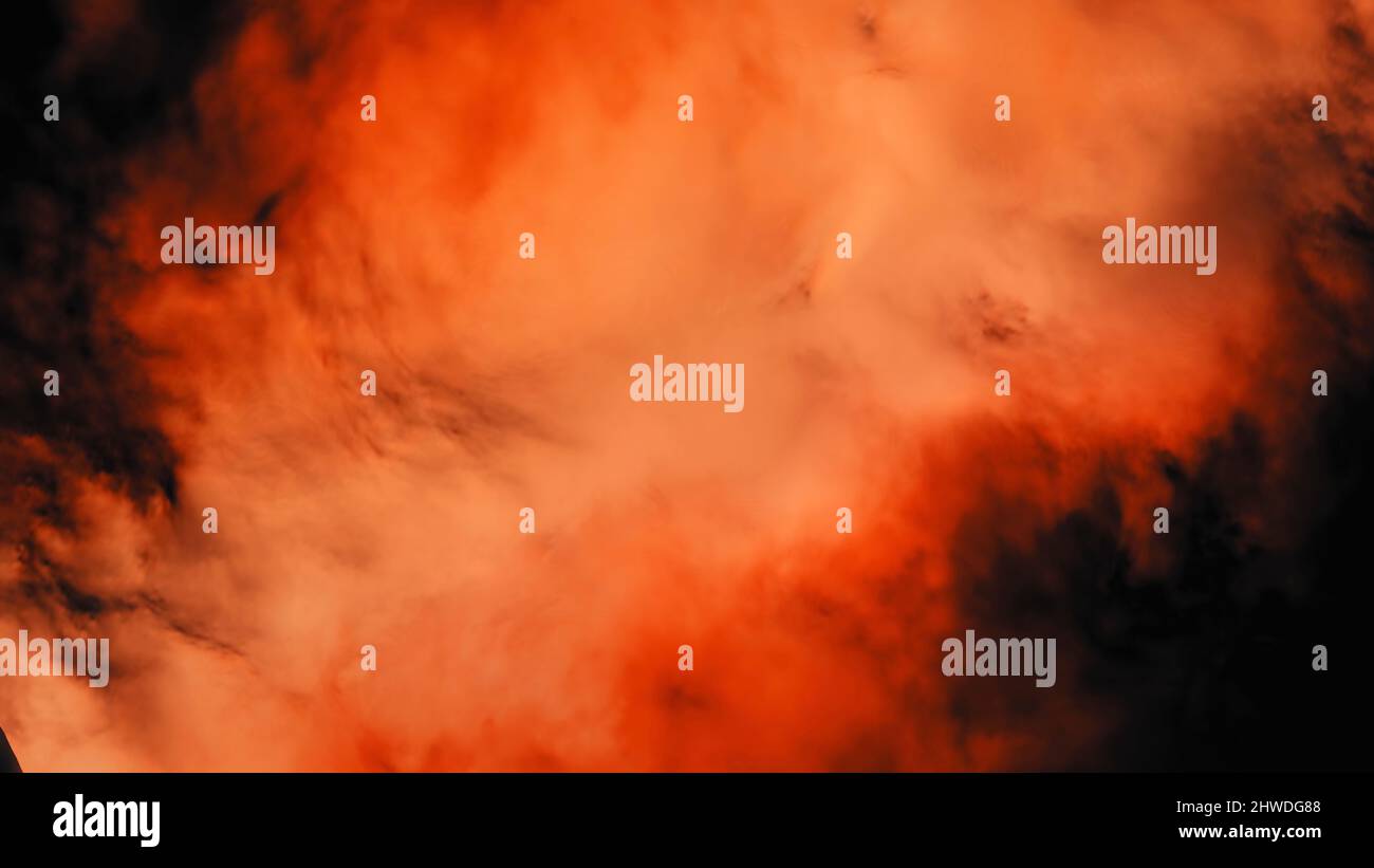 Animation of colored smoke on a black background. Animation. The smoke ...