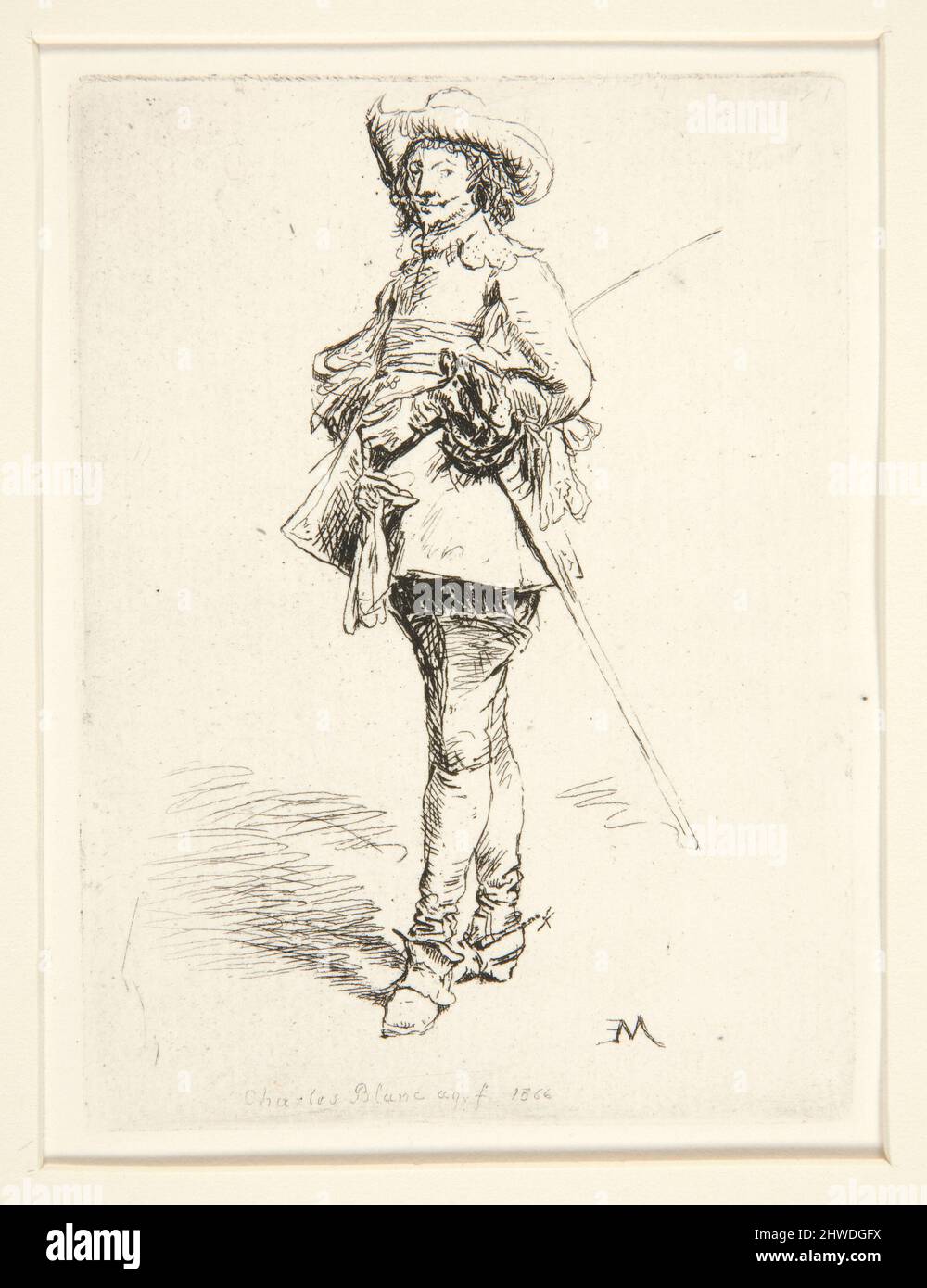 A Gentleman. Artist: Charles Blanc, French, 1813–1882After: Jean Louis ...