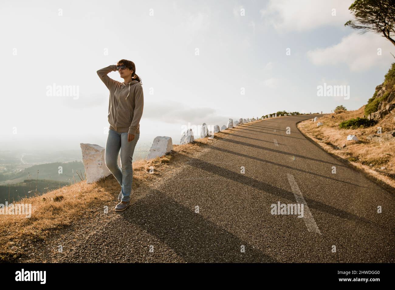 Woman walking alone mountains hi-res stock photography and images - Alamy