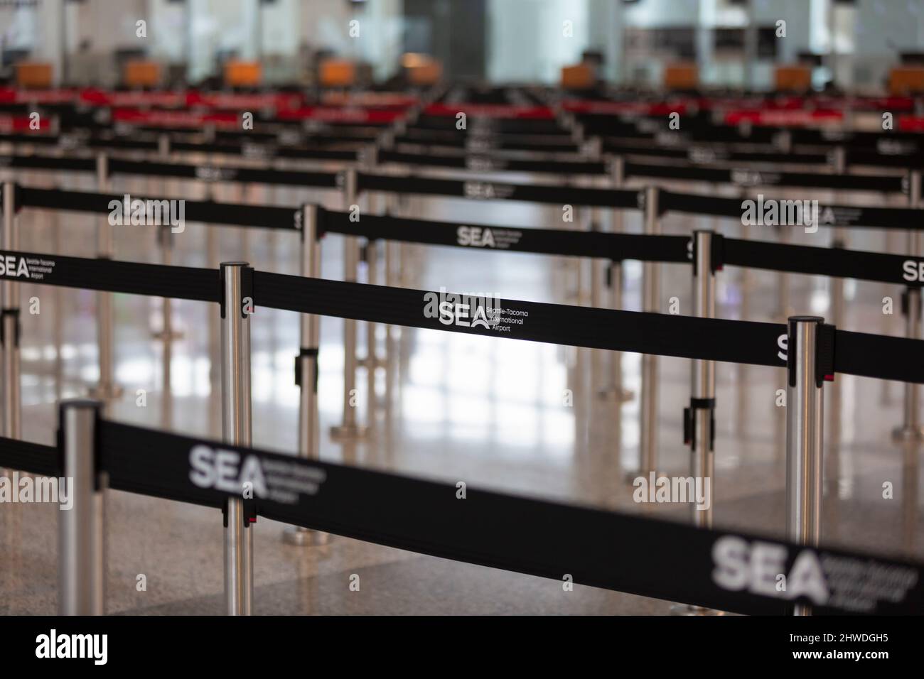 The security screening checkpoint awaits passengers in the new ...