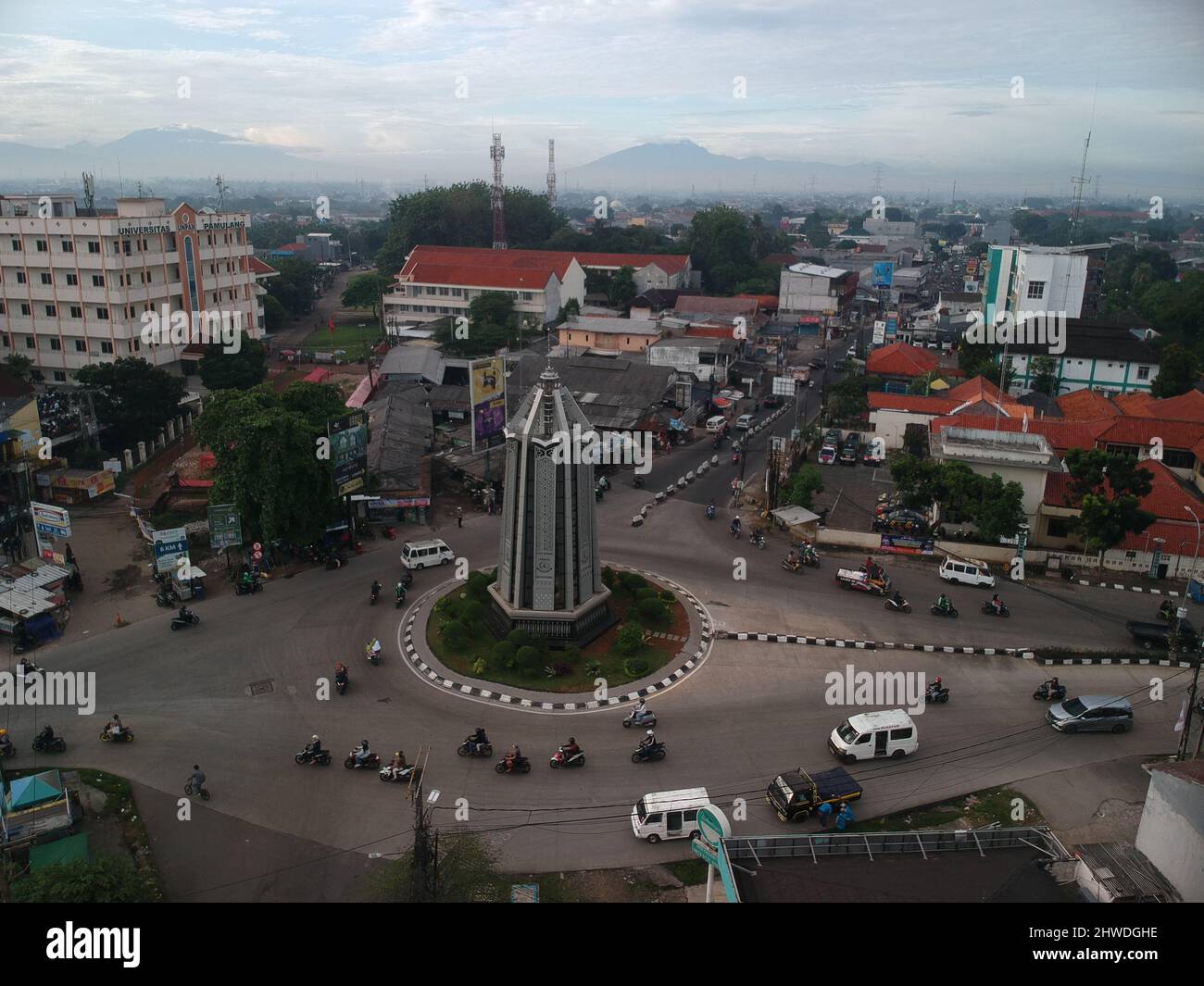 Pamulang, South Tangerang, Banten, Indonesia - Maret 5, 2022 : Aerial ...