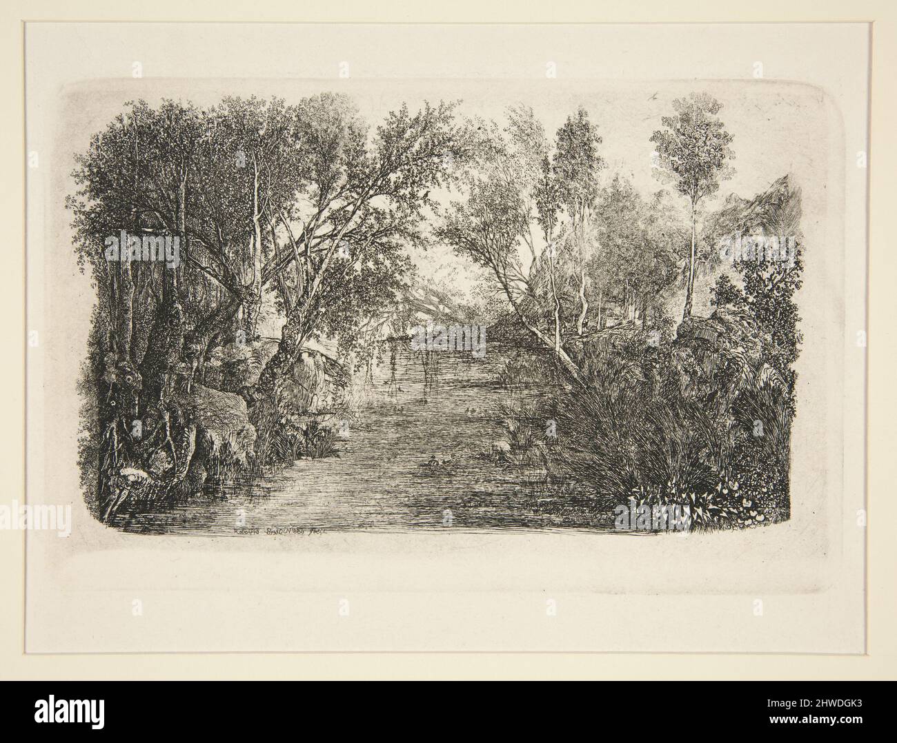 The Stream (Le Cours d’Eau). Artist: Rodolphe Bresdin, French, 1822 ...