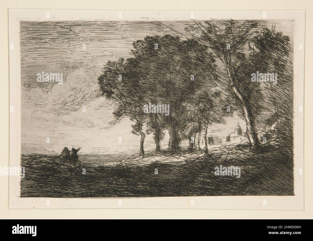 Paysage d’Italie (Landscape of Italy). Artist: Jean-Baptiste-Camille ...