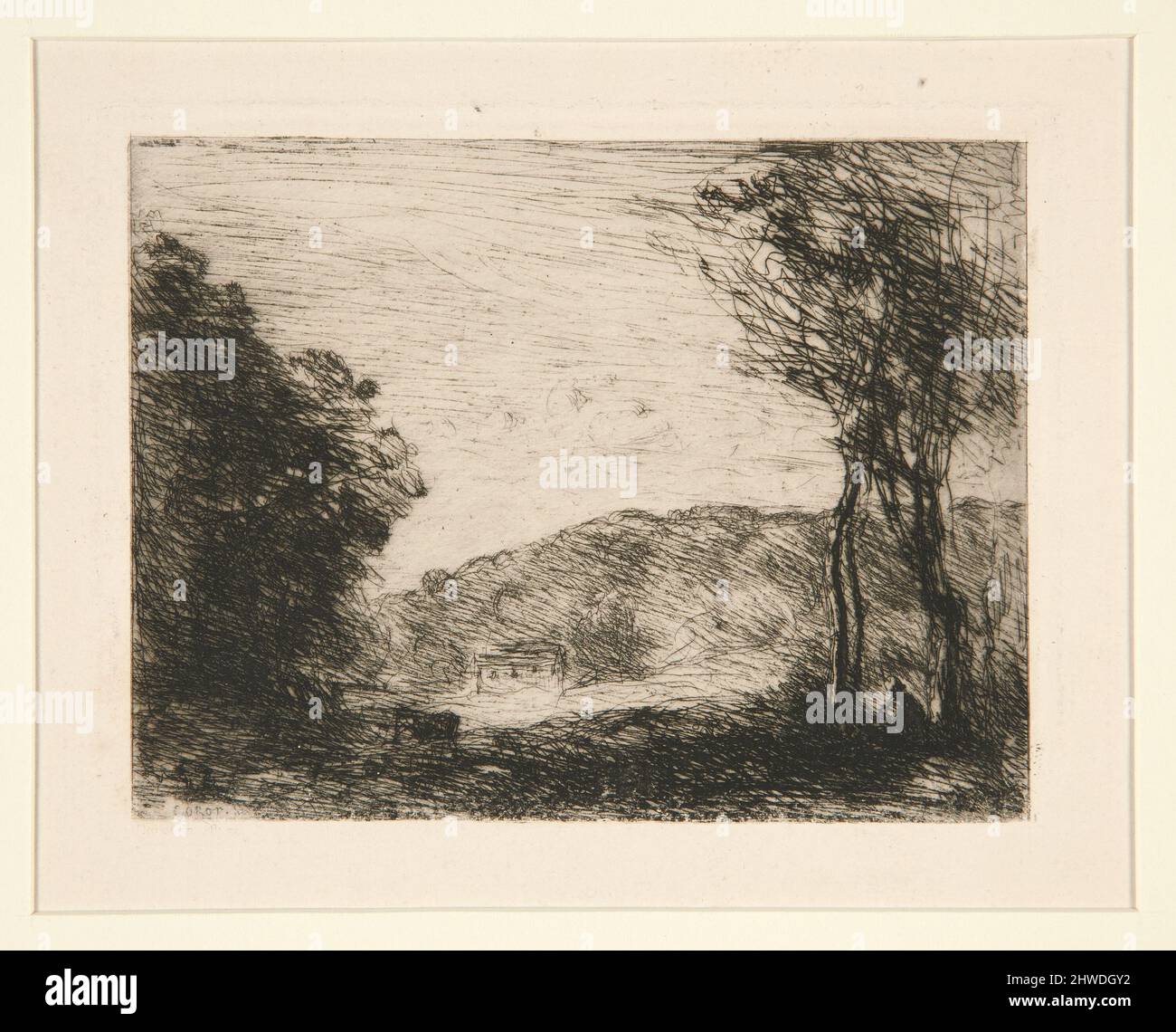 Campagne Boisée (Wooded Countryside). Artist: Jean-Baptiste-Camille ...