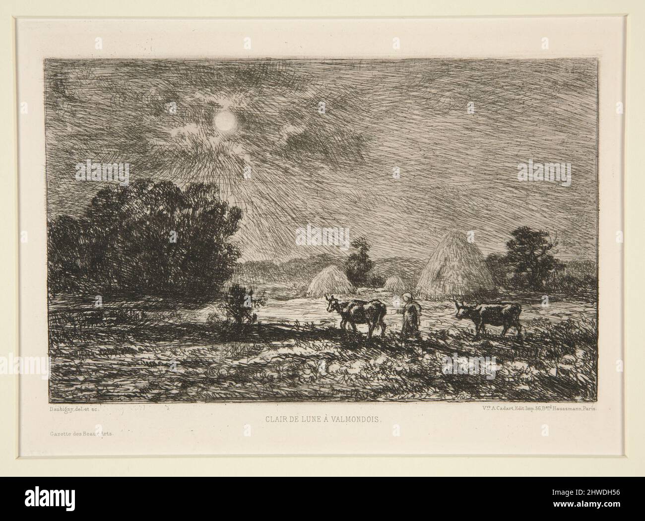 Claire de lune à Valmondois (Moonlight in Valmondois). Artist: Charles ...