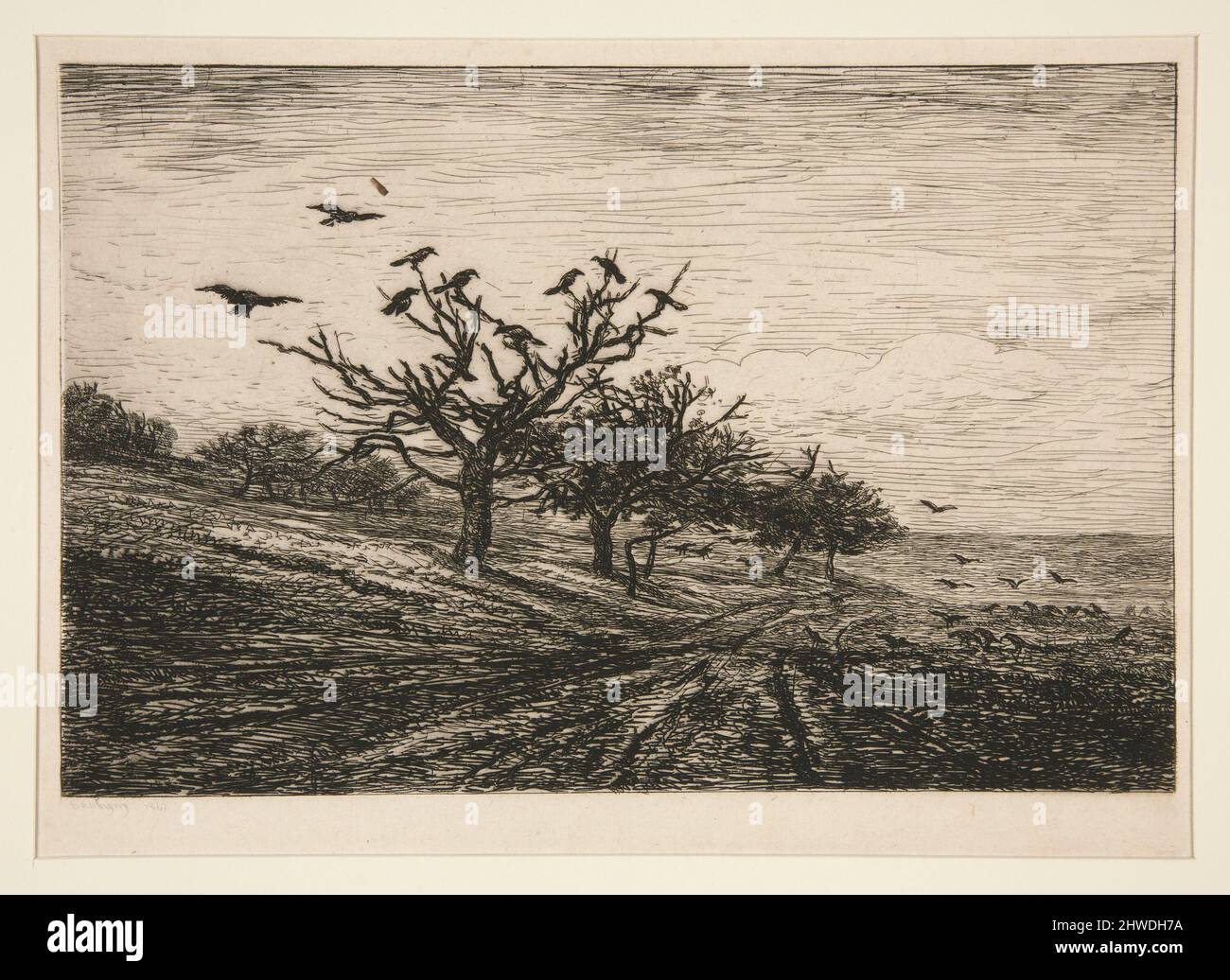 L’Arbre aux corbeaux (Tree with Ravens). Artist: Charles-François ...