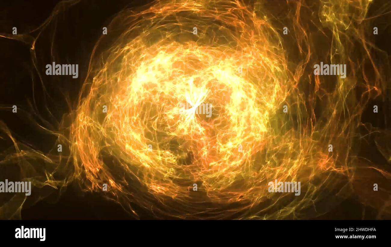 Abstract fiery sphere background with luminous swirling backdrop ...