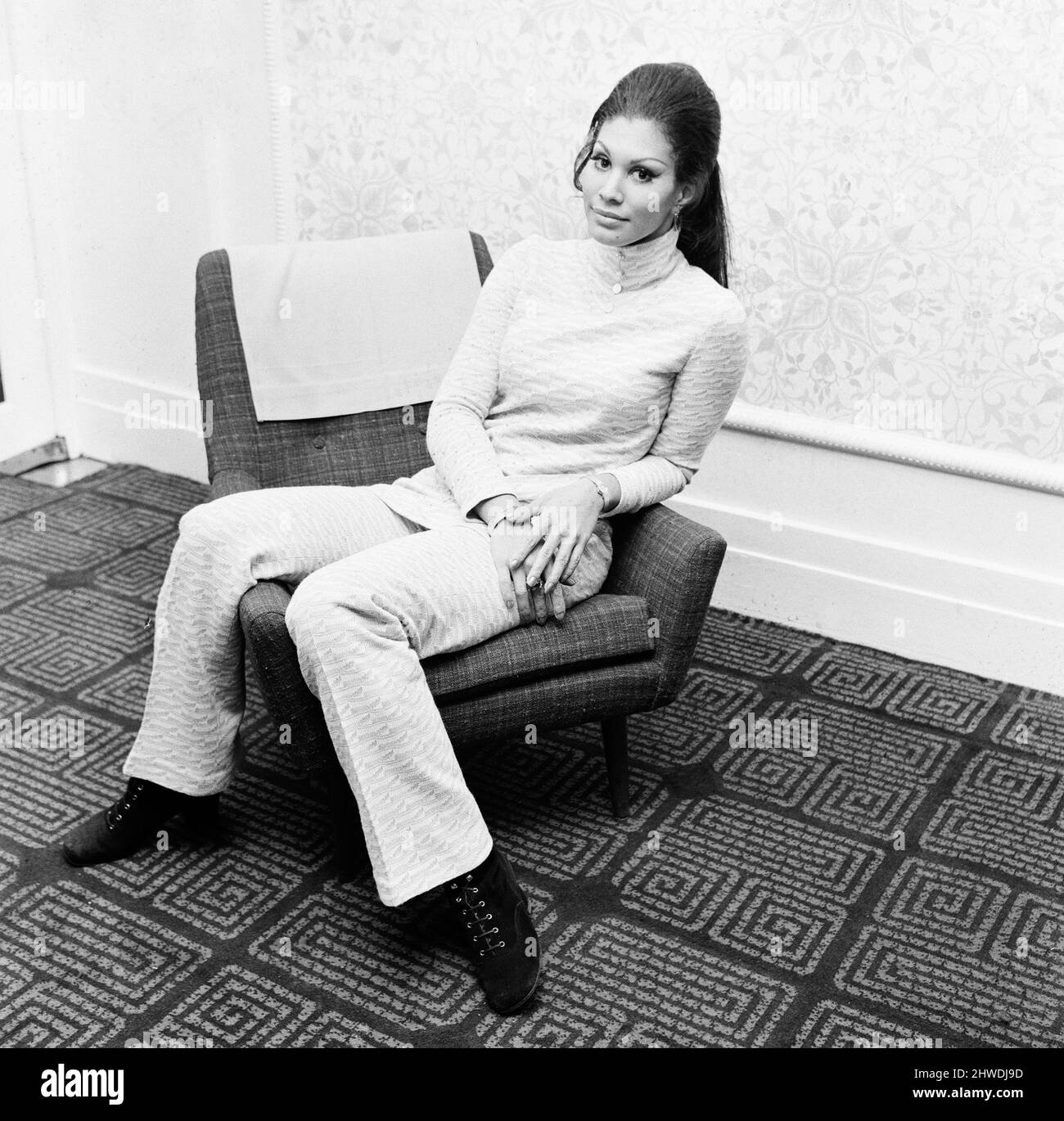 Jennifer Hosten, Miss World 1970, pictured in Newcastle, 10th January ...
