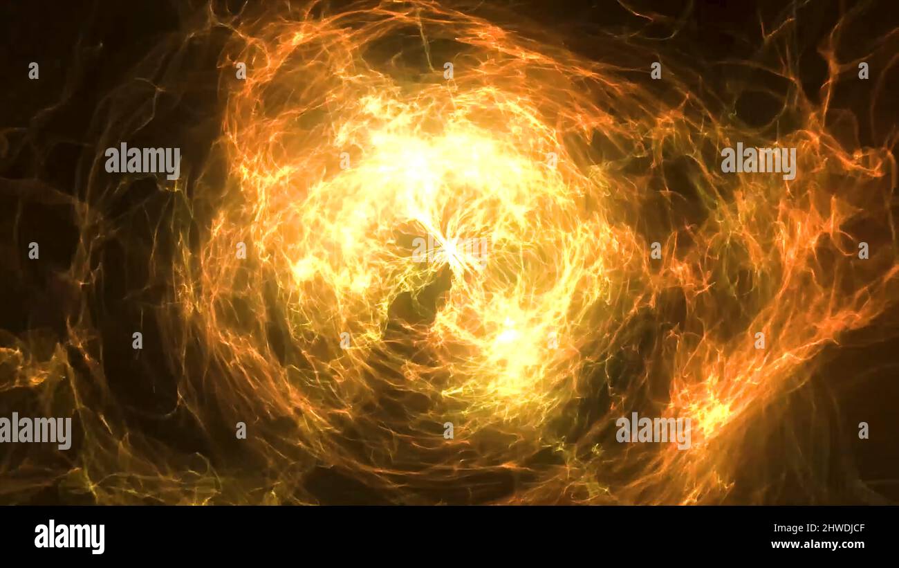 Abstract fiery sphere background with luminous swirling backdrop ...