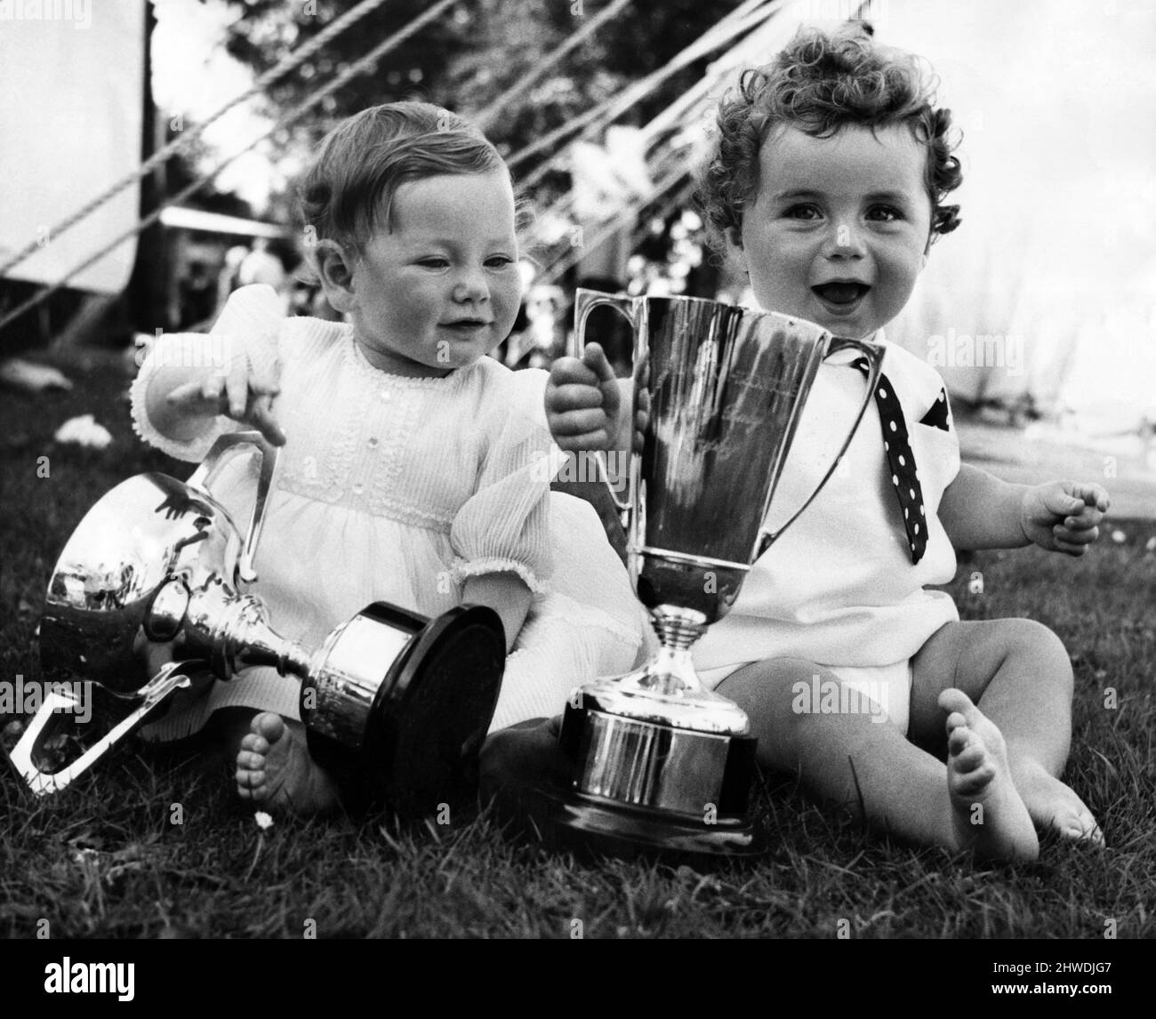 Mandy Turnbull (left) and Roger O'Brien proudly display the trophies ...