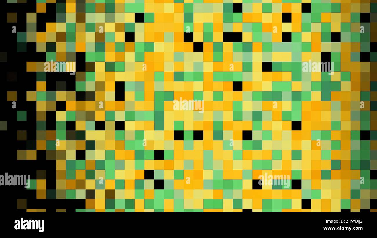 Abstract animation of multicolored pixel spot moving horizontally n the ...