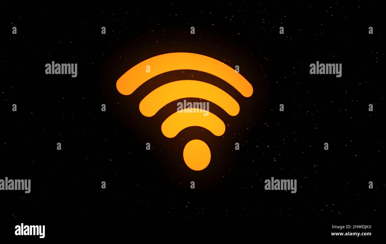 WiFi icon animation. Animation. Wi Fi icon that crumbles into rotating ...
