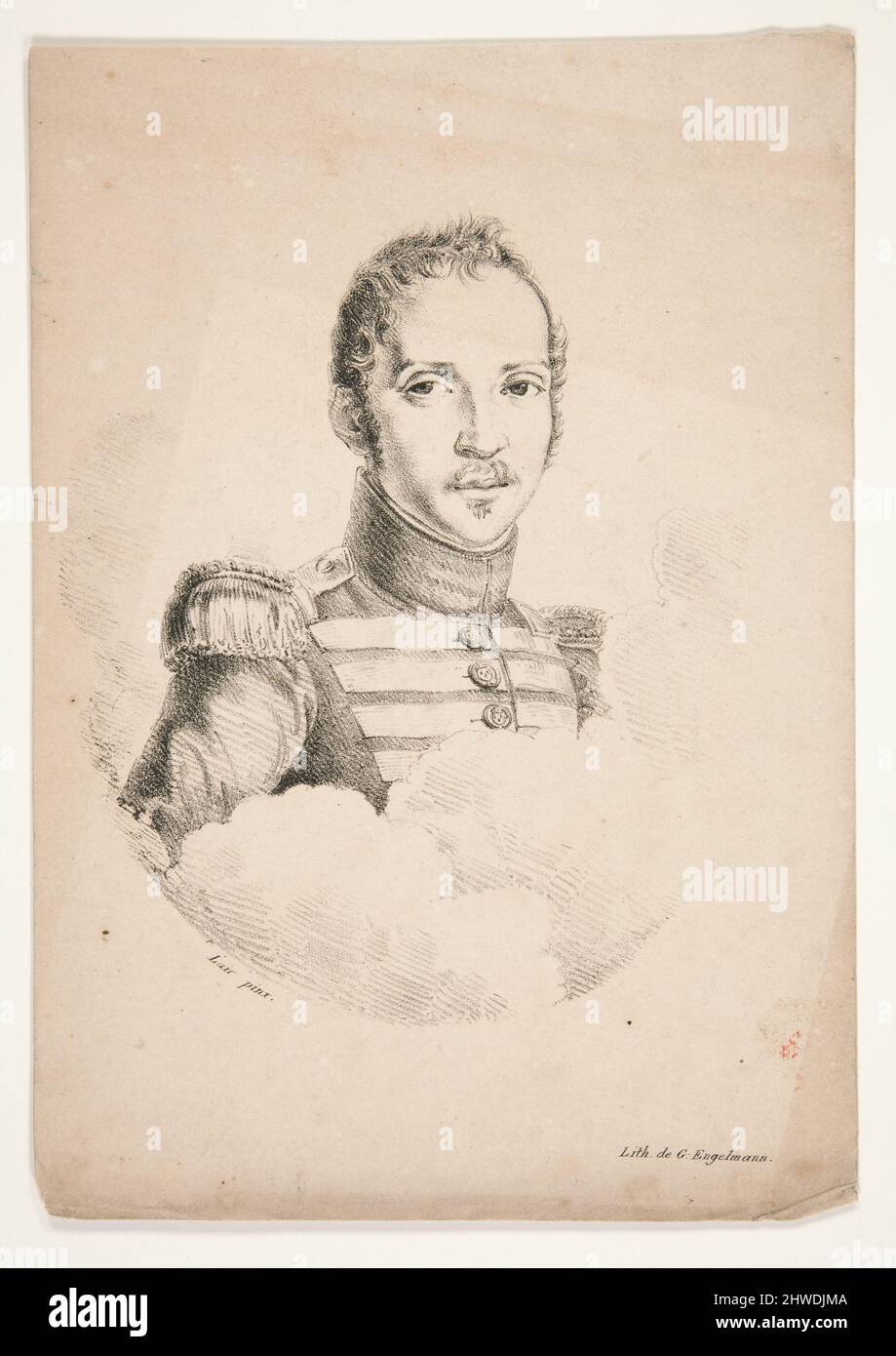 Unknown (Bust-length portrait of a soldier). Artist: Godefroy Engelmann ...