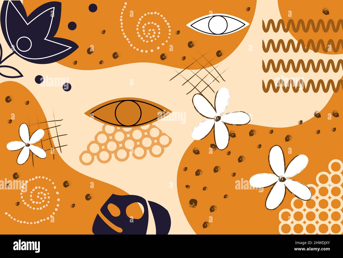 Abstract orange poster Stock Vector Image & Art - Alamy