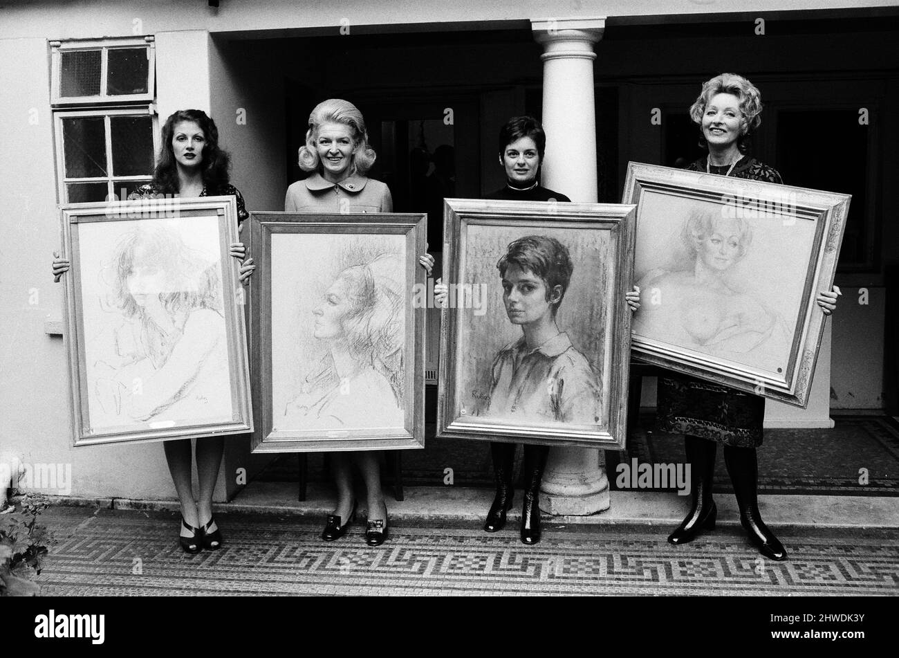 Distinguished british women pictured with their own portraits by Zsuzsi ...