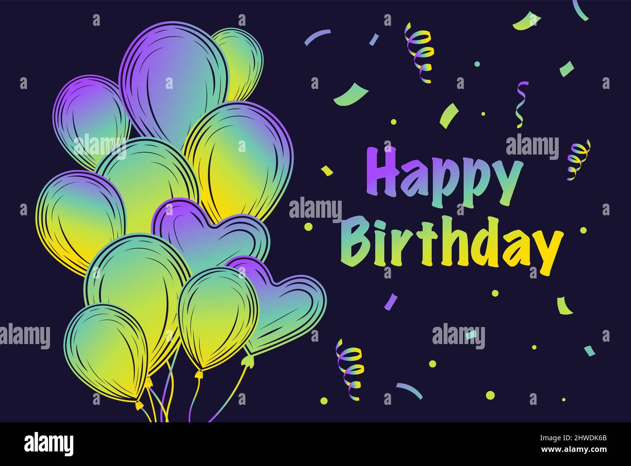 Happy Birthday abstract concept Stock Vector Image & Art - Alamy