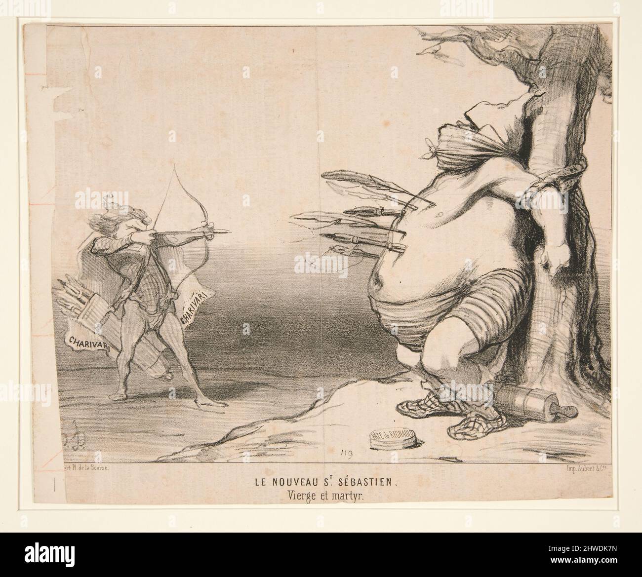 Le Nouveau St. Sebastien. Vierge et martyr.. Artist: Honoré Daumier ...