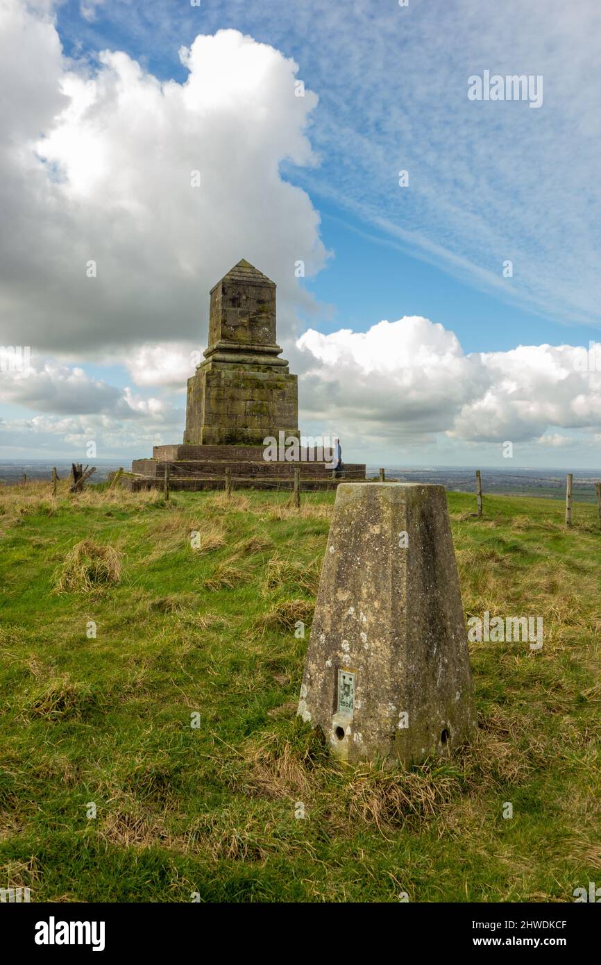 The John Wedgwood memorial monument on Bignall Hill at Red Street ...