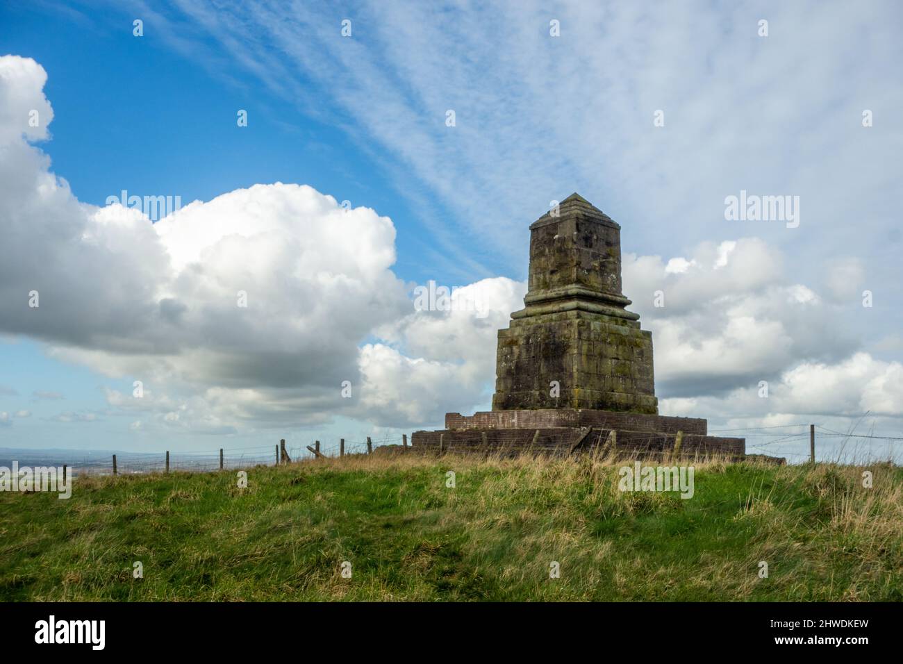 The John Wedgwood memorial monument on Bignall Hill at Red Street ...