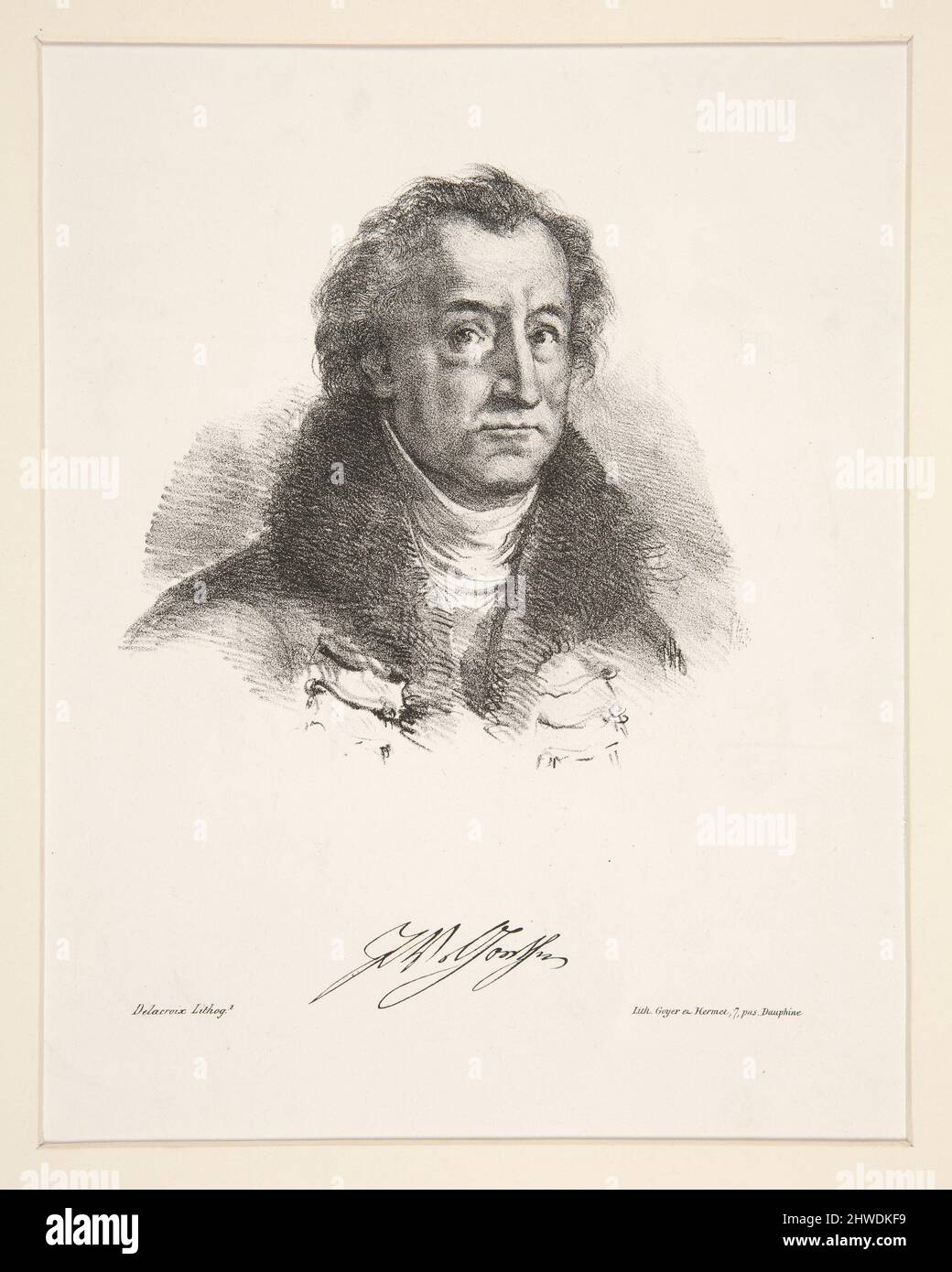 Portrait de Goethe (Portrait of Goethe), from Goethe’s Faust. Artist ...