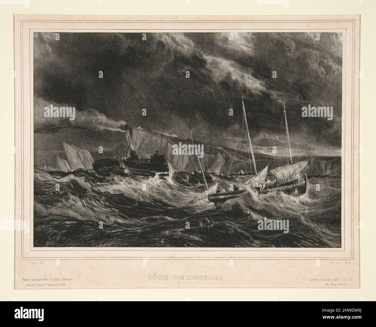 Cote de Douvres. Artist: Jean-Baptiste Isabey, French, 1767–1855 Stock ...