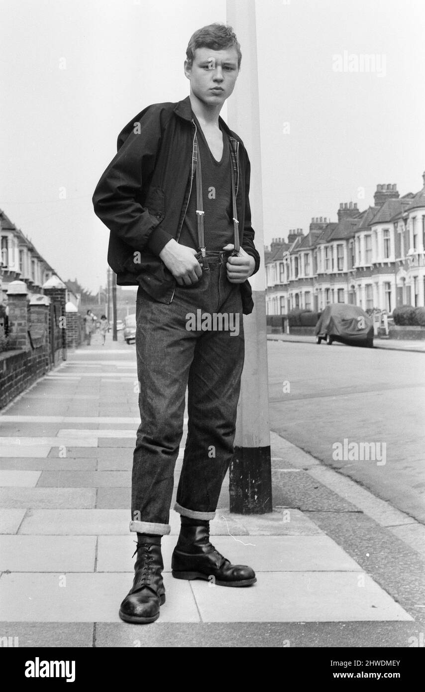 Skinhead and Ben Sherman boy. 15th August 1970 Stock Photo - Alamy