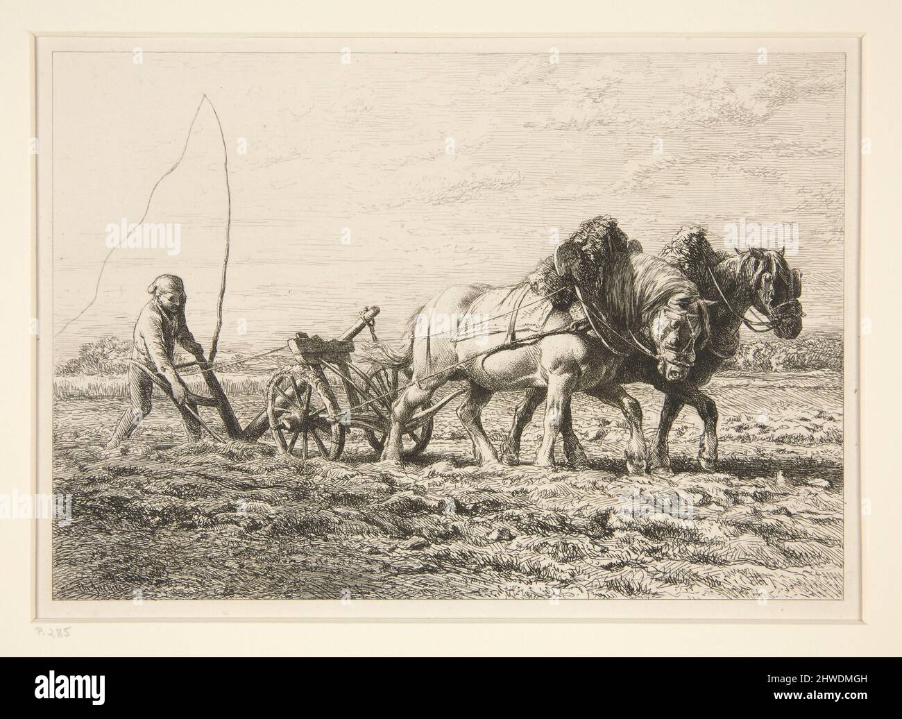 Le Labourage (Plowing). Artist: Charles-Émile Jacque, French, 1813–1894 ...