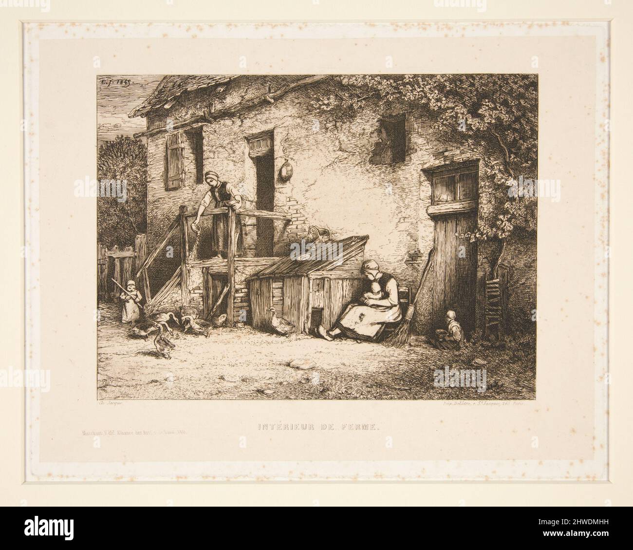 Interieur de ferme (The Farmyard interior). Artist: Charles-Émile ...