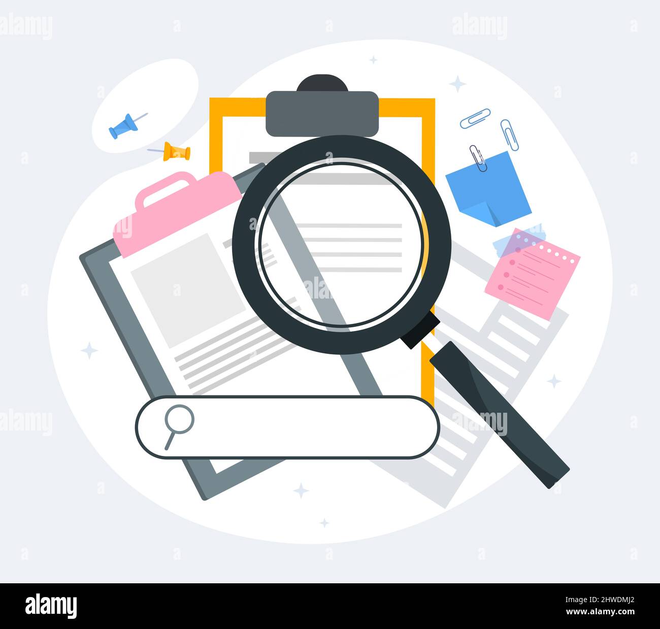 File searching abstract concept Stock Vector Image & Art - Alamy
