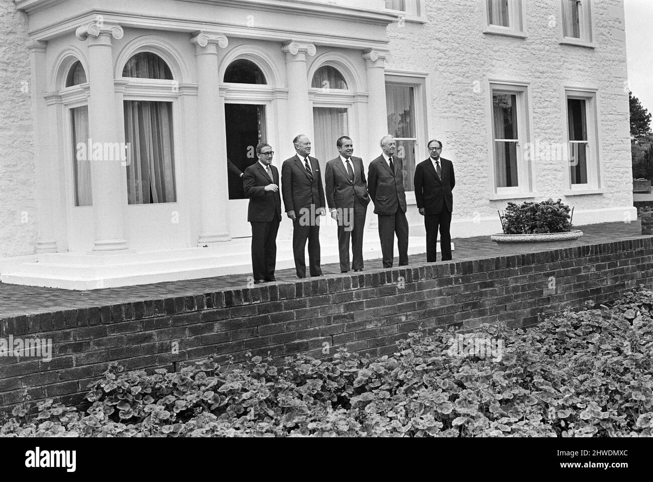 President Nixon in Ireland. Vietnam Peace Conference. Left to right ...
