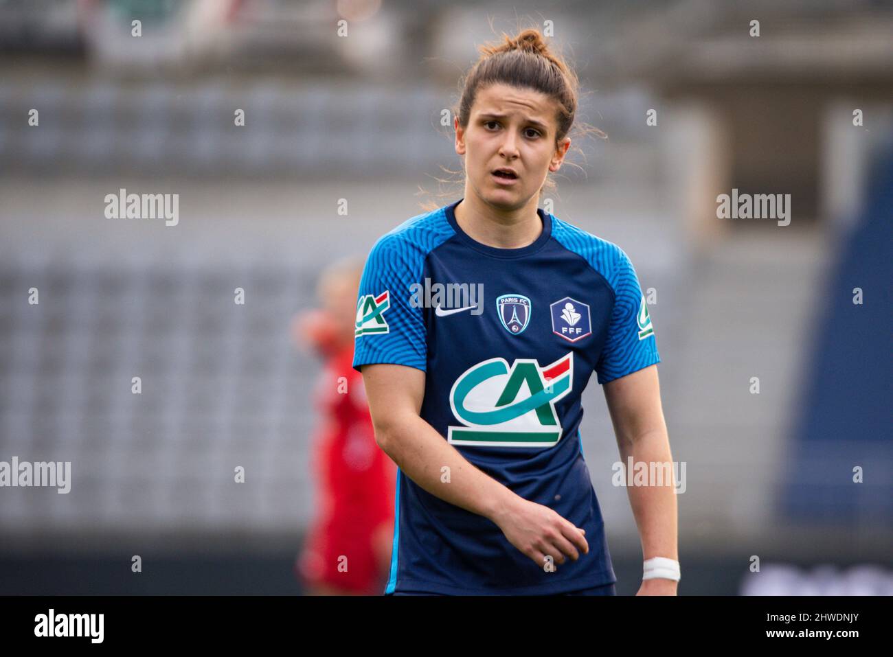 Mathilde Bourdieu of Paris FC reacts during the Women's French Cup ...