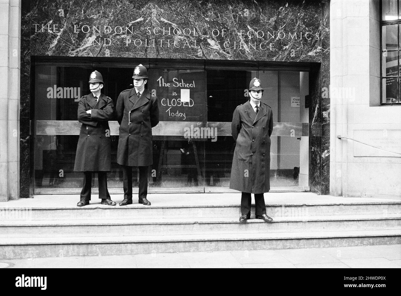 The scene outside the London School of Ecomonics (LSE), after ...